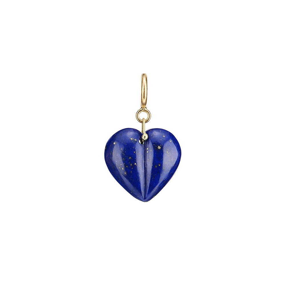 Lapis Mini Split Heart Charm