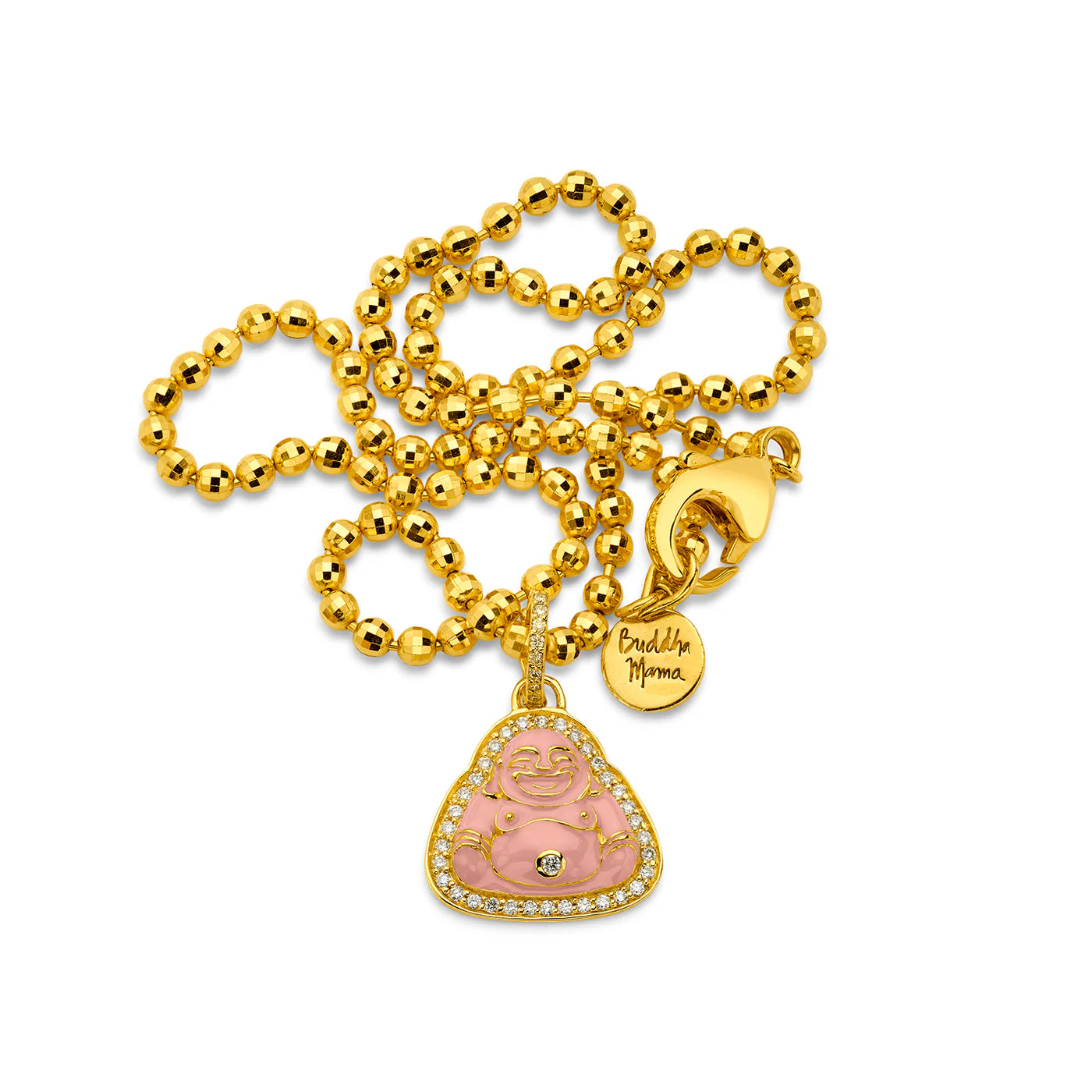 Disco Ball Chain Necklace in Yellow Gold